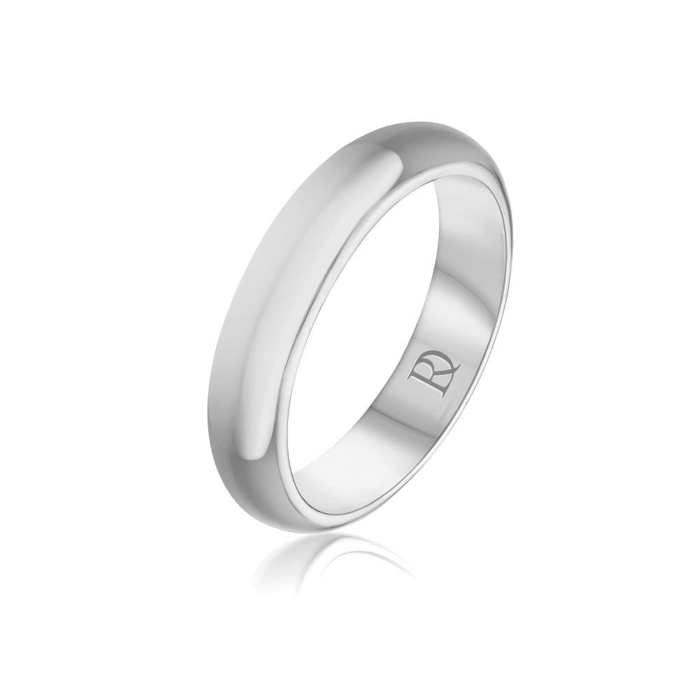 Wedding Band Ring in White Gold – Ribas Jewellery